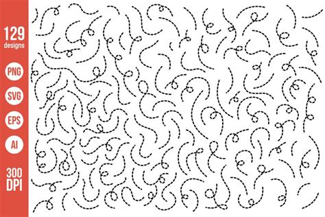 Hand Drawn Dotted Lines Clipart Curve Line 1640671