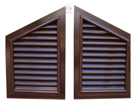 จั่วระบายอากาศ พีวีซี 🤍 สีขาว 🤎 สีน้ำตาล 🟡 ขนาดมาตรฐาน 40 X 60 Cm — 1 ชุด มี 2ชิ้น —— 🌸 ทรงสี่เ