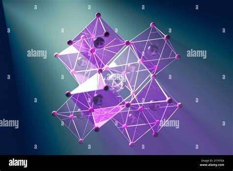Illustration Of A Perovskite Solar Cell The Molecular Structure Of