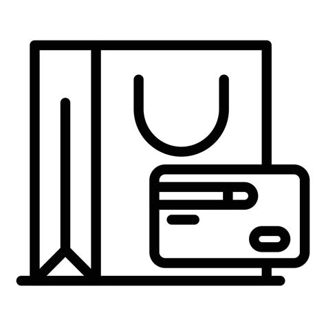 Debit Card Shop Icon Outline Style 15605489 Vector Art At Vecteezy