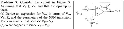 Solved Problem 5 Consider The Circuit In Figure 5 Assuming That Vb