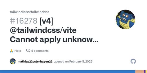 V4 Tailwindcssvite Cannot Apply Unknown Utility Class In Apply · Tailwindlabs Tailwindcss