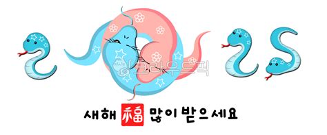 2025 2025을사년 을사년 을사년뱀띠해 푸른뱀 사진 이미지 일러스트 캘리그라피 New7draw작가