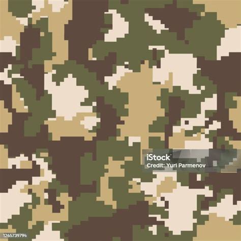 Цифровой Пиксельный Камуфляж Бесшовная Текстура Военная Современная ...