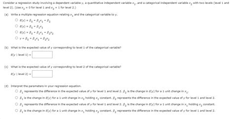 Solved Consider A Regression Study Involving A Dependent Chegg