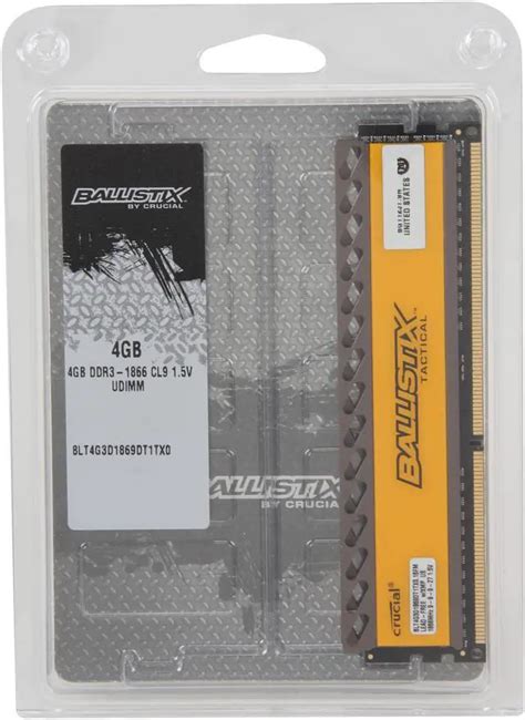 Used Very Good Ballistix Tactical 4gb Ddr3 1866 Pc3 14900 Desktop