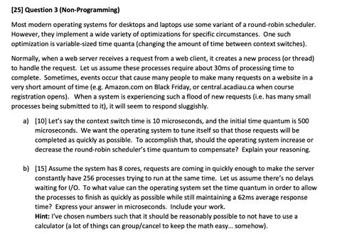 Solved 25 Question 3 Non Programming Most Modern