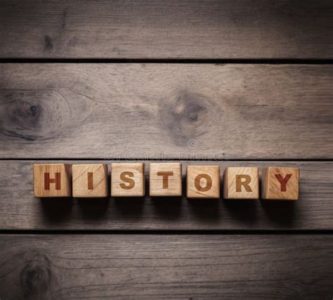 Wooden Letters With Word History On Wooden Table Top View Stock Illustration Illustration Of