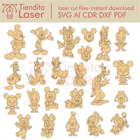 🦸 Disney Characters Vectors For Laser Cutting・ 3d File For 3d