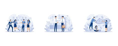 우리 팀 만나기 전략적 파트너십 크라우드 펀딩 협력 및 팀워크 기업가 정신 성공 프리미엄 벡터