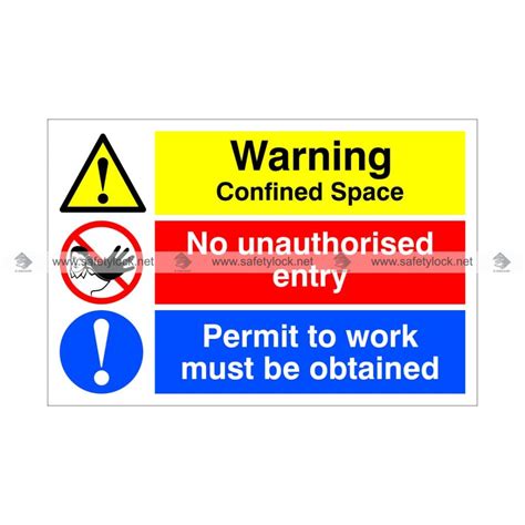 Confined Space Lockout Cover Signs Customised Signs