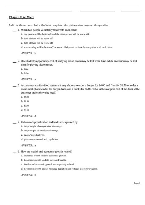 Test Bank For Modern Principles Of Microeconomics 6th Edition By Tyler Cowen Modern