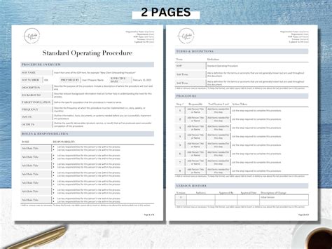 Standard Operating Procedure Template Sop Template Ms Word