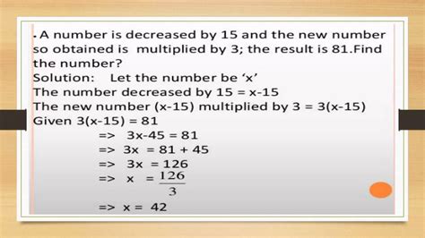 Linear Equation In One Variable PPTX Physics Science