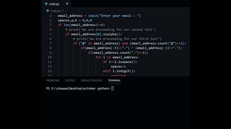 Ayesha Fatima On Linkedin Email Validator Program In Python Here Is A Demo Of The Project And A