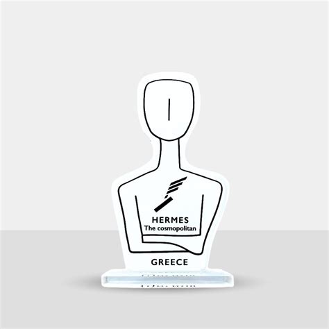 Hermes Symbol On Plexiglass Figurine My Myth