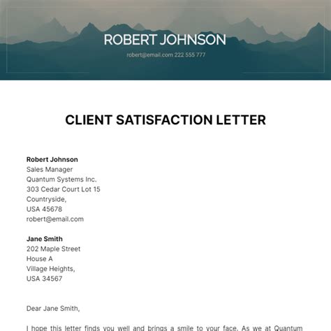 Free Sample Client Letter Template To Edit Online