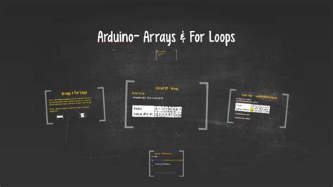 Arduino Arrays And For Loops By Trevor V On Prezi