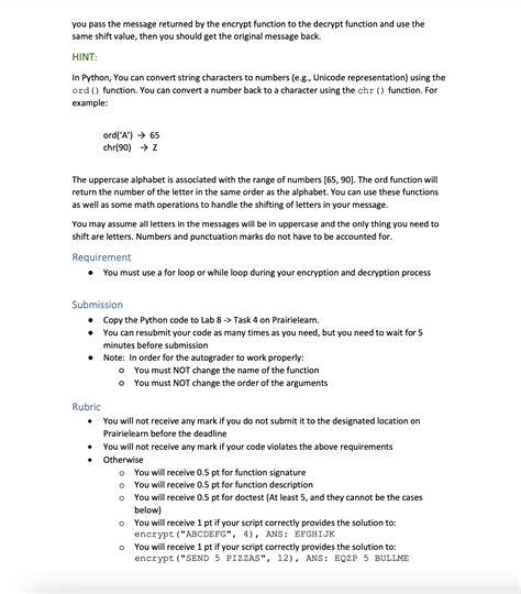 Task Implementation Pts In Cryptography A Chegg