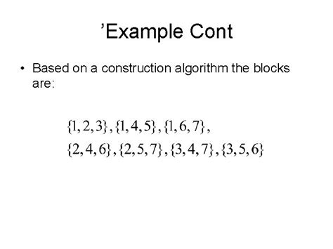 Contents Balanced Incomplete Block Design Bibd Projective Plane