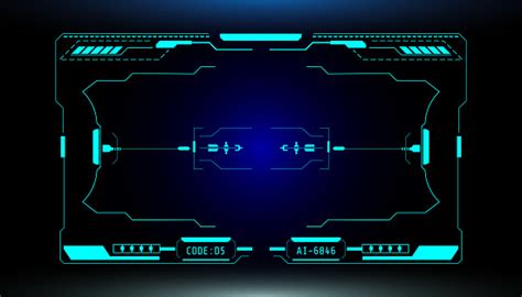 Hud는 미래 기술 인터페이스 화면 요소 패널 벡터입니다 게임 애플 리 케이 션 Ui 그림에 대 한 추상 가상 사이버 컨트롤 디스플레이 팩 가상현실에 대한 스톡 벡터 아트