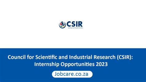 Council For Scientific And Industrial Research Csir Internship Opportunities 2023 Jobcare
