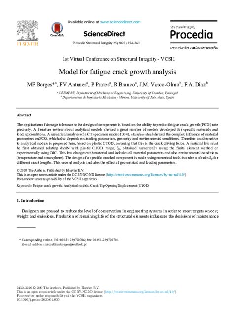 Pdf Model For Fatigue Crack Growth Analysis