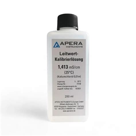 Apera Ec Calibration Solution 1413 µs 250ml Drain Master De Revolutionäre Drainage Lösungen