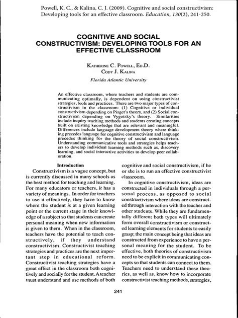 Constructivismday1 Ln36v Pdf Constructivism Philosophy Of Education Cognitive Science