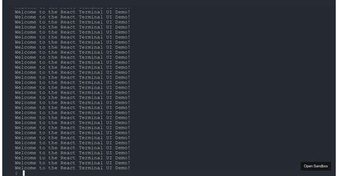 Terminal Ui Forked Codesandbox