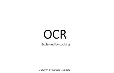 Michal Uhrinek On Linkedin Ocr Technologyexplained Cookinganalogy