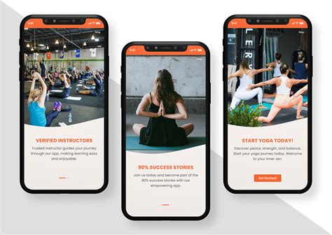 Yoga App Onboarding Screen Behance