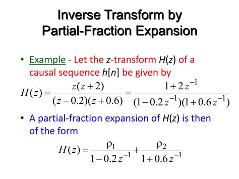 z transform causal anti causal and two sided sequence region of
