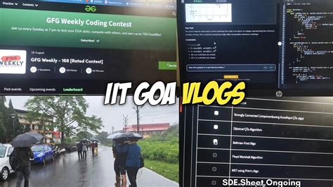 Iit Goa Hostel Life Vlogs Gfg Weekly Contest All Done Daily Hostel Life Iit Engineers