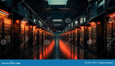 Network Of Connections In Servers Data Storage Systems In Data Centers Ai Generated Image