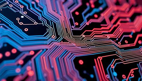 Abstract Circuit Board Design Technology Background And Electronic Connections Generative Ai