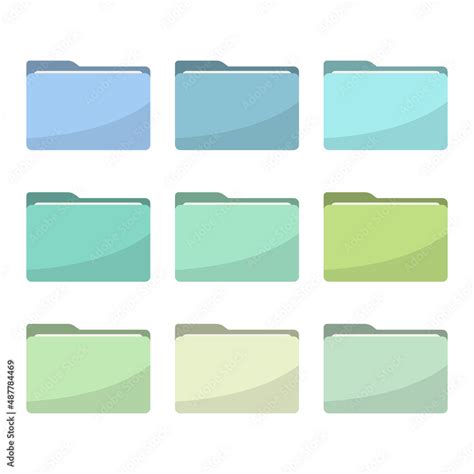 Folder Icons Set All Type Of Document File Formats Vector Illustration Symbols Collection