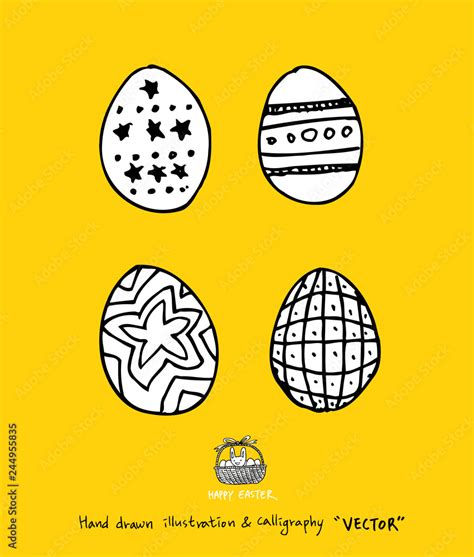 Image Vectorielle Stock 부활절 손으로 그린 부활절 일러스트 Adobe Stock