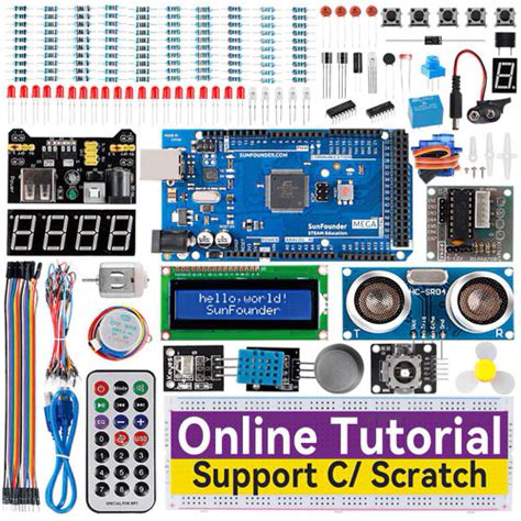 Стартовий набір Sunfounder Starter Kit для Arduino Mega 2560 Базовий рівень купити в Києві та
