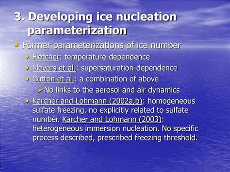 Ppt Developing Ice Nucleation Parameterization For Application In Cam Powerpoint Presentation