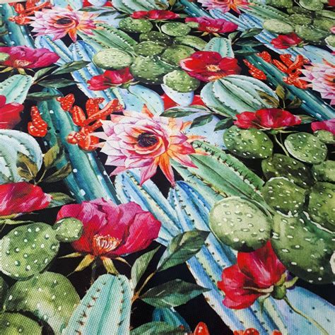 Cactus Fabriccactus Upholstery Fabric Cactus Flower By The Yard
