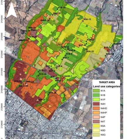 Land Use Classification Map For Target Area And Location Of Sampled Download Scientific Diagram