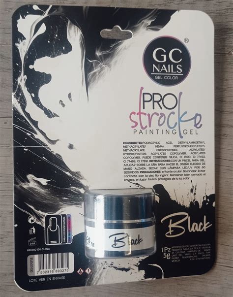 Pro Strocke Painting Gel Black Gc Nails Boombeauty