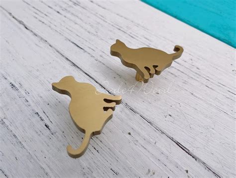 Cat Solid Brass Dresser Handle Pull Knob Pull Handle Kitchen Cabinet Pull Handle Knob
