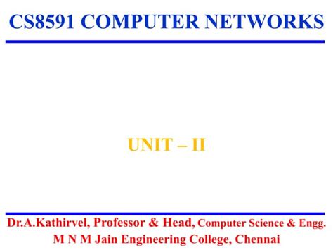 Cs8591 Computer Networks Ppt