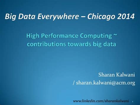 Big Data Everywhere Chicago High Performance Computing Contributio