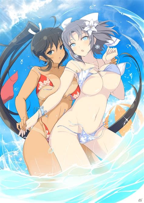 Yumi And Homura Senran Kagura And More Drawn By Yaegashi Nan Danbooru
