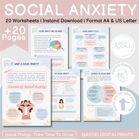 20 Social Anxiety Worksheets Social Anxiety Workbook For Teens And