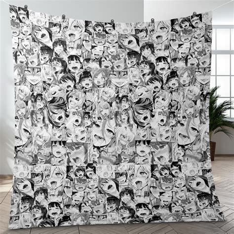 Ahegao Manga Quilt Blanket Anime Ape