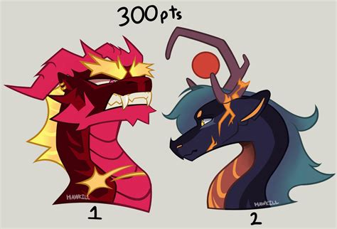 Dragon Headshot Adopts Open By Hawkill On Deviantart